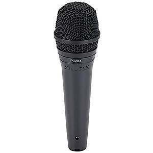 Shure PGA57 Dynamic Microphone - Professional Quality Instrument Mic with Cardioid Pick-up Pattern, 3-in XLR Connector, 15' XLR-to-XLR Cable, Stand Adapter and Zipper Pouch, (PGA57-XLR)