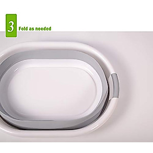 FRS Collapsible Plastic Laundry Basket - Large Folding Pop Up Laundry Basket Space Saving Storage Container Organizer