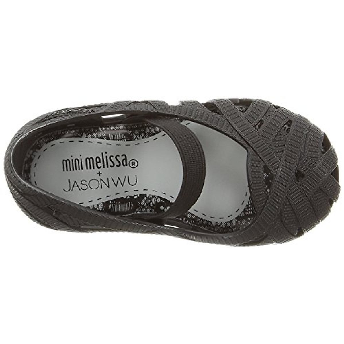 Mini Melissa Baby-Girl's Jean + Jason WU Ballet Flat, Black, 5 Regular US Toddler