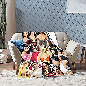 Blanket Camila Mendes Soft and Comfortable Warm Fleece Blanket for Sofa, Office Bed car Camp Couch Cozy Plush Throw Blankets Beach Blankets