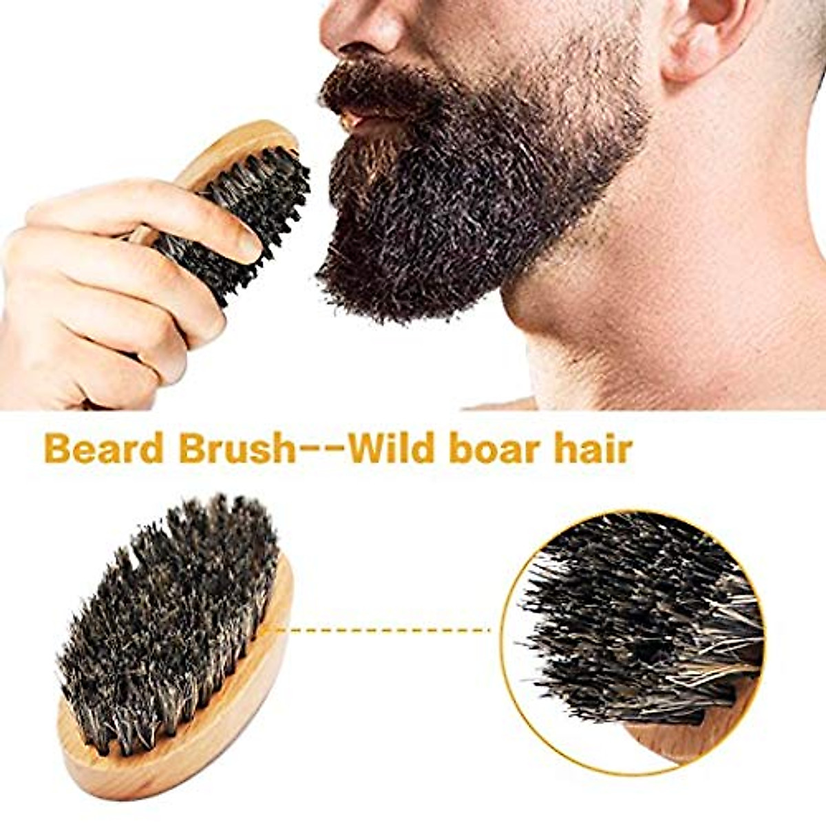 FULLLIGHT TECH Beard Kit for Men Grooming & Care W/Beard Wash/Shampoo,3 Packs Beard Oil,Beard Balm Leave-in Conditioner,Beard Comb,Beard Brush,Beard Scissor,Beard Grooming Kit Gifts for Men Husband