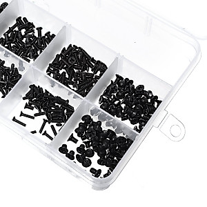 CocinaCo 500Pcs Universal Laptop Notebook Computer Flat Head Screw Assortment Kit with Screwdriver