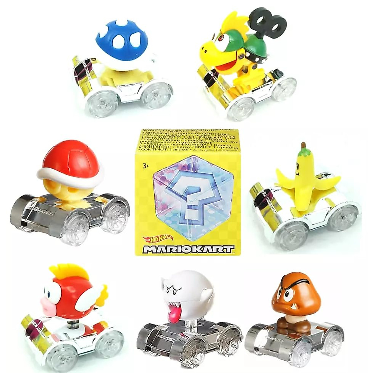 Hot Wheels Mario Kart Blind Box Series 3 Vehicles (Pack of 6)