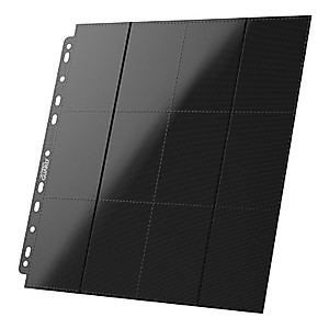 Ultimate Guard UGD010829 24-Pocket QuadRow Side-Loading Pages Album, Black