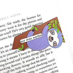 Linemarker Page Marker | Book Holder | Magnetic Bookmarks Set of 2 | Magnet Page Holder Clip for Reading | Book Marker | Gift Idea for Readers, Book Lovers (Sloth)
