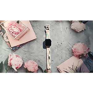 Christmas Tree Pink Background Watch Band Compatible with Apple Watch 38mm 40mm 41mm, Xmas Iwatch Bands Wristbands Soft Silicone Strap Adjustable Replacement Accessories for Series 8/7/6/SE Women Men