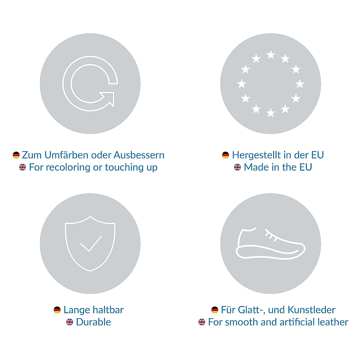 Dye with Primer for Natural and Synthetic Leather Shoes, Kaps Super Color and Preparer, 70 Colors (107 - Yellow)