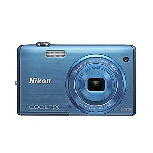 Nikon COOLPIX S5200 Wi-Fi CMOS Digital Camera with 6x Zoom Lens (Blue) (OLD MODEL)