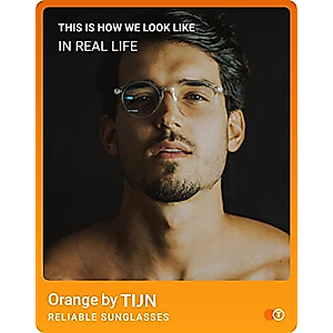 TIJN Blue Light Blocking Glasses Men Women Vintage Thick Round Rim Frame Eyeglasses