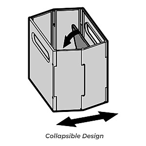 ClosetMaid 5437 Collapsible Mini Storage Bin with Two Handles, 2-Pack, Gray Wicker, Natural Linen, 2 Count