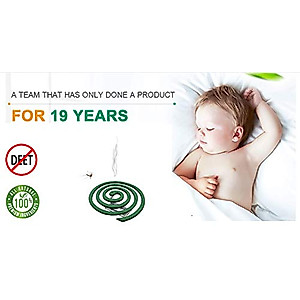 LOVHOME Mosquito Repellent Coils- Outdoor Use- Each Citronella coil could last for 5-7hours - 2 Pack Contains 16 coils & 2 Coil Stands & 1 Portable Coil Holder