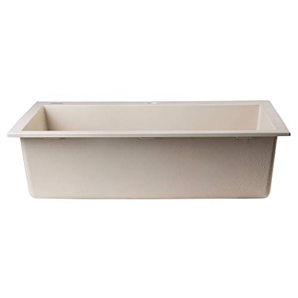 ALFI brand AB3020DI-B Drop-In Single Bowl Granite Composite Kitchen Sink, 30", Biscuit