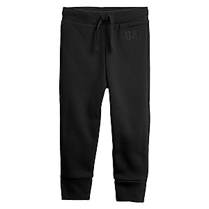 GAP Baby Boys Logo Pull-on Joggers Casual Pants, True Black V2 2, 3-6 Months US