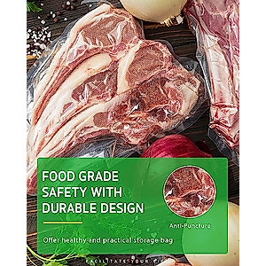 Syntus Vacuum Sealer Bags for Food,3 Rolls 11" x 20' Commercial Grade Bag Rolls, Food Vac Bags for Storage, Meal Prep or Sous Vide