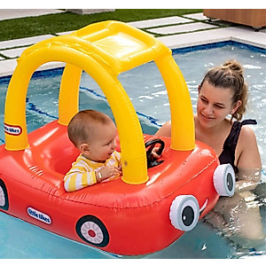 Little Tikes Cozy Coupe Inflatable Baby & Kids Pool Float, Red Car Coupe with beeping Horn. Easy to use a Great Float to Introduce Your Young Ones to The Water.