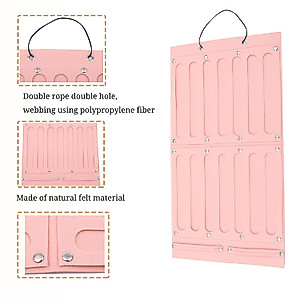 TFCFL Hair Bows Holder for Girls, Hair Clips Storage Hanger with 16 Ribbons Hair Bow Organizer Hair Accessories Wall Hanging for Girl Room, Baby Nursery Decors