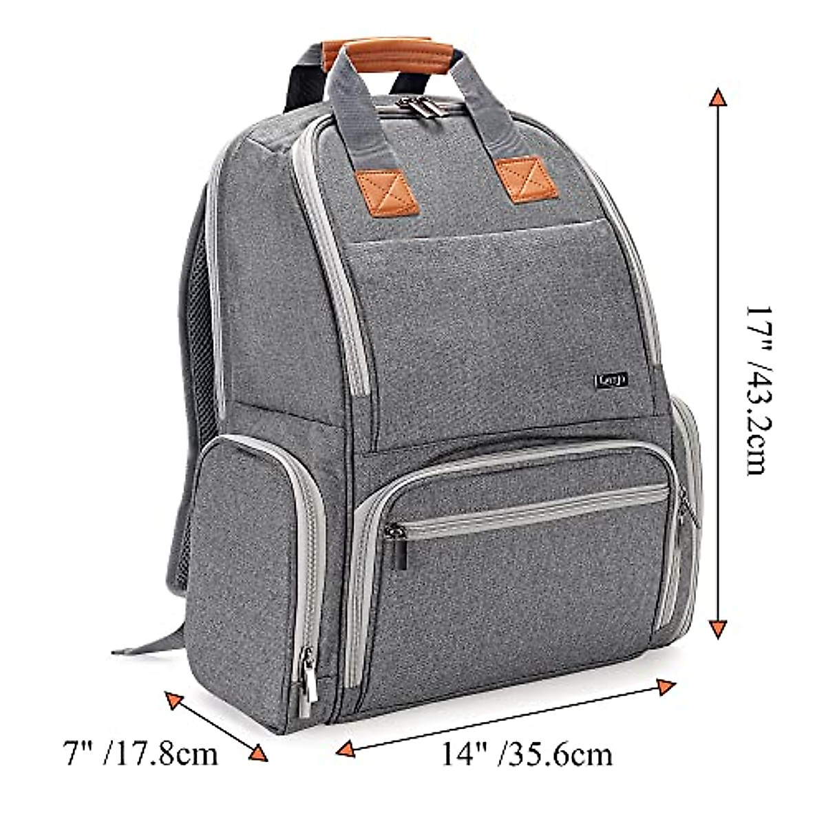 LUXJA Breast Pump Backpack and A Breastmilk Cooler Bag Bundle, Gray