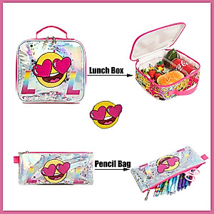 ZBAOGTW Rolling Backpack for Girls,Kids Rolling Backpack with Lunch Bag and Pencil Case,3 in 1 Book Bag Set,School Backpack with Wheels for Girls and Boys,15.7"X11.8"X6.7"