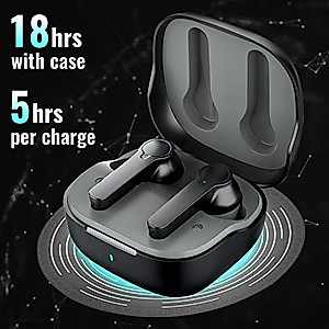 Roar ENC Buds H3 True Wireless Earbuds - in-Ear Bluetooth Headphones with Touch Controls, Bluetooth Earphones with Microphone,Waterproof Noise Canceling Ear Buds-Charging Case, Up to 18 Hours Playtime