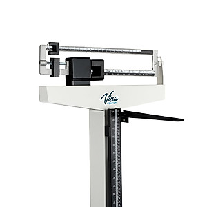 VivaComfort Medical Office Beam Scale, Analog Medical Grade Height and Weight Scale, Mechanical Bathroom and Gym Scale, Weight Capacity 440 lbs