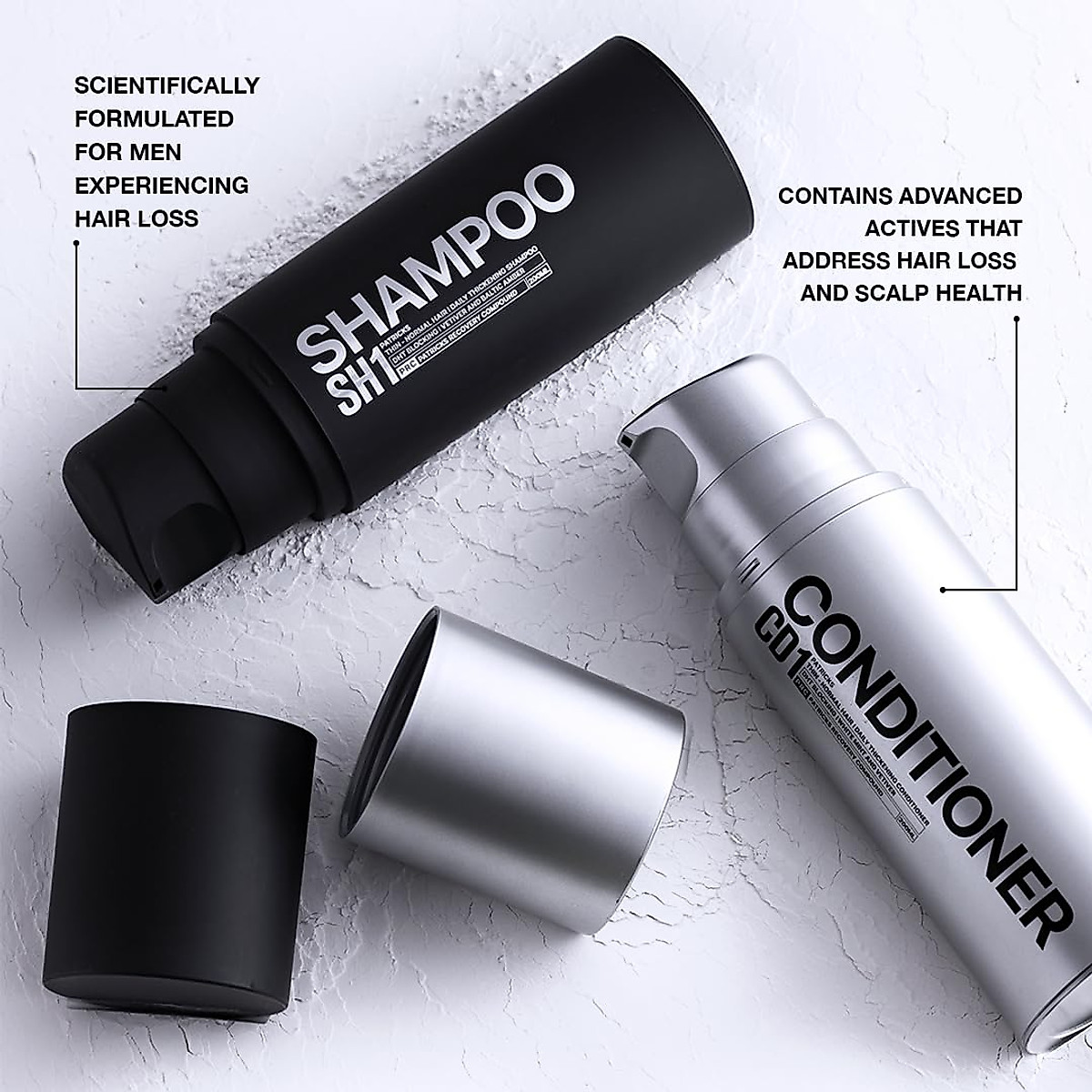 PATRICKS | SH1 Thickening Shampoo for Hair Loss in Men | DHT Blocker | Includes Protein & Other Powerful Ingredients to Support Hair Growth & Care | For Mild to Moderate Hair Loss | 200mL