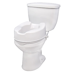 Drive Medical 12066 Premium Raised Toilet Seat, Standard Seat, White
