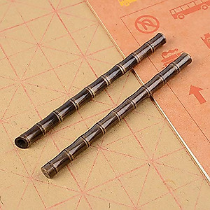 EKLOEN Bamboo Joint Solid Brass Pen, Bronze-coloured Sign Signature Pen Ballpoint Pen(01905A)