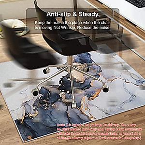 Anidaroel Office Chair Mat for Hardwood Floor, 36"X48" Chair Rugs Floor Protectors, Desk Chair Mat for Rolling Chair, Computer Chair Mat with Anti-Slip, Low Pile Carpet Mats for Home Office