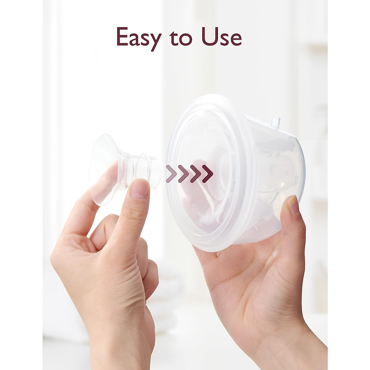 Momcozy Flange Insert 19mm Compatible with 24mm Flange/Shield of Most Pumps, Insert for Breast Pump Replacement Accessories, 4PCS 19mm