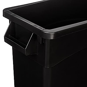 AmazonCommercial 23 Gallon Commercial Slim Trash Can, Black, 1-pack