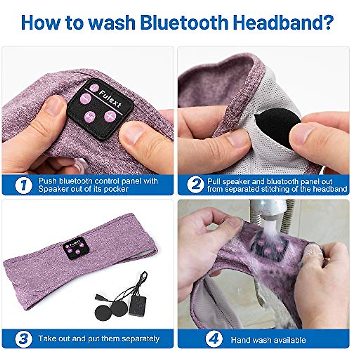 Perytong Sleep Headphones, Bluetooth Sports Headband Headphones with Ultra-Thin HD Stereo Speakers Perfect for Sleeping,Workout,Jogging,Yoga,Insomnia, Air Travel, Meditation