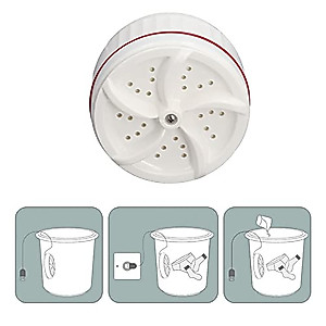 YEmirth Mini Washing Machine,Ultrasonic Turbine Washing,Machine Portable Turbo Washing Machine for Travelling,Business Trip,Camping,College Room,Turbo Washer for Cleaning Sock,Underwear,Small Rags