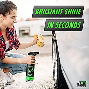 UV Ceramic Coating SiO2 Quick Coat Car Wax Polish Spray Waterless Wash & Wax Hydrophobic Top Coat Polish & Polymer Paint Sealant Detail Protection (16 Fl Oz)