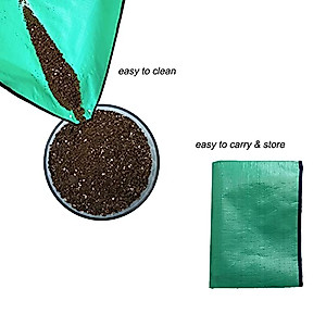 SisBroo Waterproof Plant Repotting Mat Indoor Gardening Mat, Foldable Indoor Plants Succulent Potting Mat Indoor Plant Mat Portable Garden Mat-26.8" x 26.8"(Green)