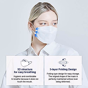 [KF94 Certified] HANMAUM 3D Face Safety Mask for Adult Protection from Fine Dust [100% Made in KOREA] Filter Efficiency ≥ 98% (30 PACK)