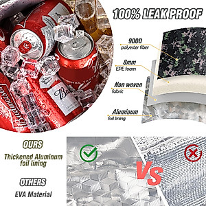 CaCTOUR Tactical Lunch Box for Men, Expandable Heavy Duty Double Deck Tactical Lunch Bag with Shoulder Strap, Leakproof & Insulated Lunch Cooler Bag for Adult Work Fishing Picnic Travel,20L,Camo-Black