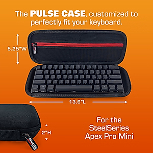 ANALOG CASES SteelSeries Apex Pro Mini Gaming Keyboard Case - Custom-Fitted Compact PULSE Hard Case for Travel