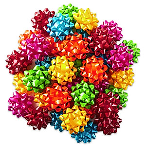 Hallmark Bright Gift Bow Assortment (36 Bows) Red, Pink, Orange, Green, Teal, Yellow for Birthdays, Weddings, Baby / Bridal Showers, Christmas, Hanukkah