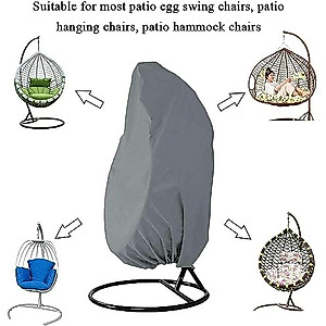 Outdoor Hanging Chair Cover Waterproof 210D Oxford Fabric, Patio Egg Swing Chair Cover, Garden Furniture Covers Pod Chair Cover