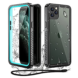WIFORT iPhone 11 Pro Waterproof Case Built-in Screen Protector Water Resistant Cover Protective Drop Protection Hard, Shockproof Full Body Defender Tough Military Grade - 5.8" Teal