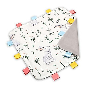 Newborn Baby Soothe Appease Towel Color Security Tags Blanket Soothing Sensory Queen Comforter Blanket Green