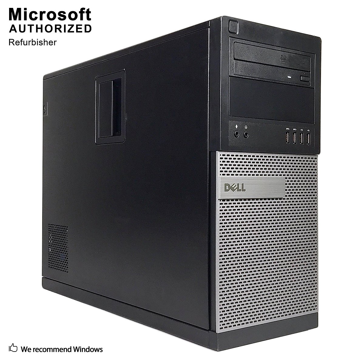 Dell Optiplex 7020 Tower Desktop PC, Intel Quad Core I7-4790 up to 4.0GHz, 16G DDR3, 128G SSD + 500G, DVDRW, WiFi, BT, DP, VGA, Windows 10 Pro 64 Bit-Language Supports English/Spanish/French (Renewed)