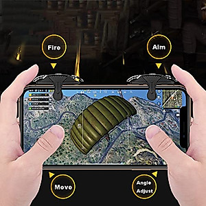 L1R1 Mobile Game Controller Triggers, Game Trigger for PUBG/Fortnite/Call of Duty/Survival Rules, Sensitive Shoot Controller Joystick Aim Fire Buttons Gaming Trigger Compatible with iPhone Android Phone