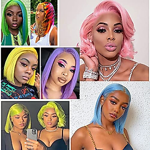 Alipeacock Blonde Bob Wig 13X4 Lace Front Wigs Pre Plucked Bleached Knots 150% Density 613 Straight Short Human Hair Lace Frontal Wigs for Women 10inch