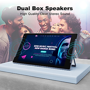 TJD 10 inch Tablet, Android 10.0 Tablet, 2GB RAM 32GB, 1.6GHZ Quad Core Processor, 1280x800 IPS Display, Google Play, 2MP+5MP Camera, Bluetooth, 2.4GHz WiFi, Type-C, TF Expansion with Tablet Stand