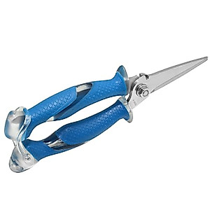 Cuda 8-Inch Titanium-Bonded Snip Fishing Scissors with Micro Serrated Edges (18825)