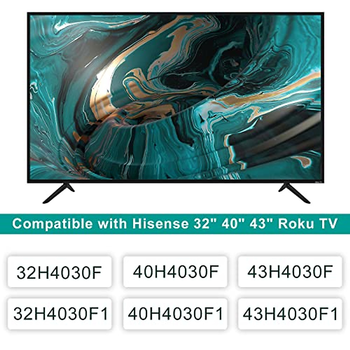 TV Stand Base for Hisense TV Legs, Base Stand for Hisense 32" 40" 43" Smart TV, for 32H4030F 32H4F 32H4F5 32H4030F1 40H4030F 43H4030F, Replacement for Hisense TV Stand with Screws and Instruction