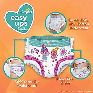 Potty Training Seat Starter Kit—My Size Potty Lights & Songs Transitions and Pampers Easy Ups 4T-5T Potty Training Underwear for Girls and Boys, Size 6, 104 Count (Packaging May Vary)