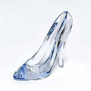 GIMURM Crystal Slipper, Princess Inspired Decorative Sculpture, Birthday Gift, Home Decor, Table Serving, Wedding Shoe Figurines, Miniatures Ornament (Blue)