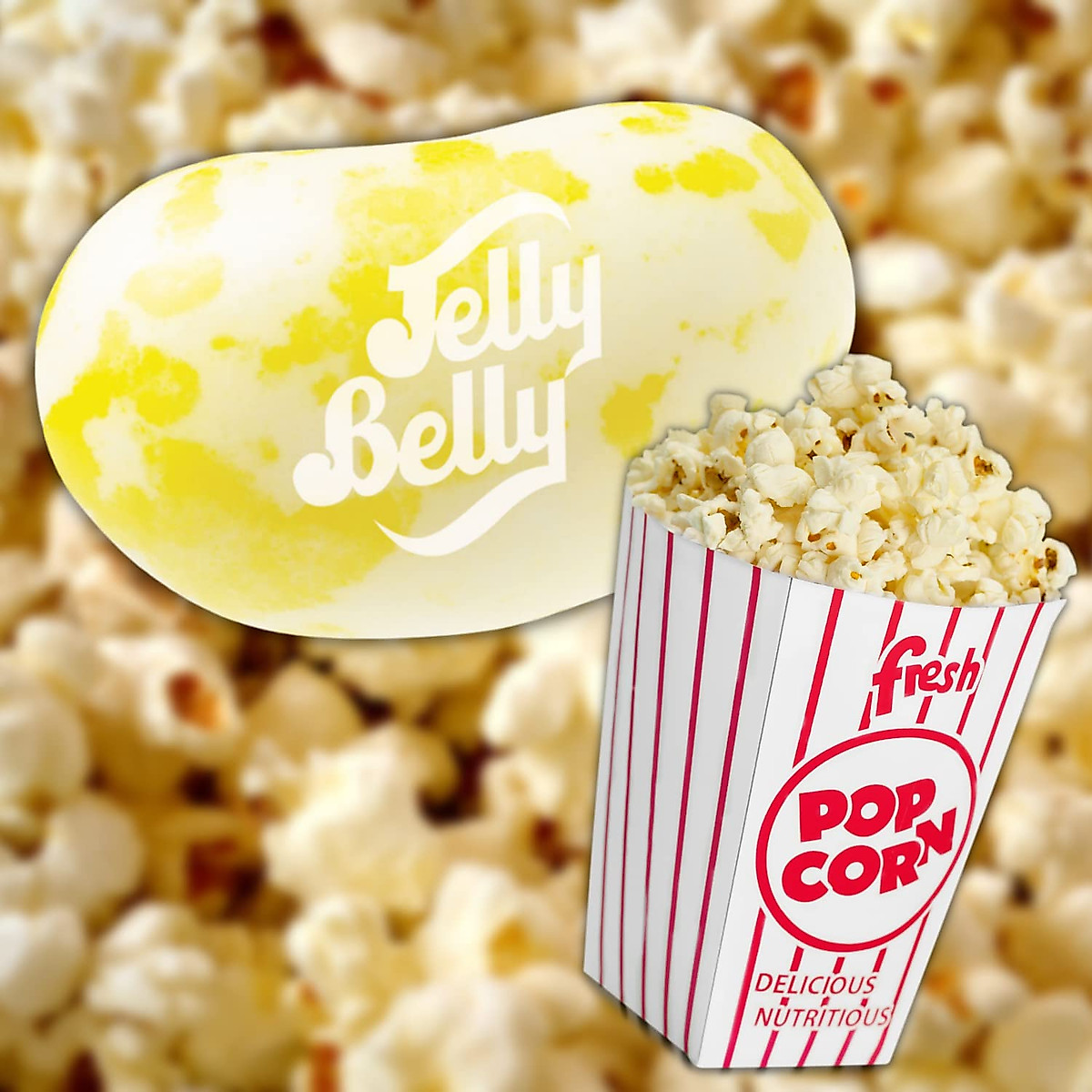 Sweetzo - Buttered Popcorn and Licorice Flavor Jelly Beans, Most Controversial Weird Flavored Candies, Movie Night Essentials Candy Snack Kit, Pack of 2, 3.5 Ounces